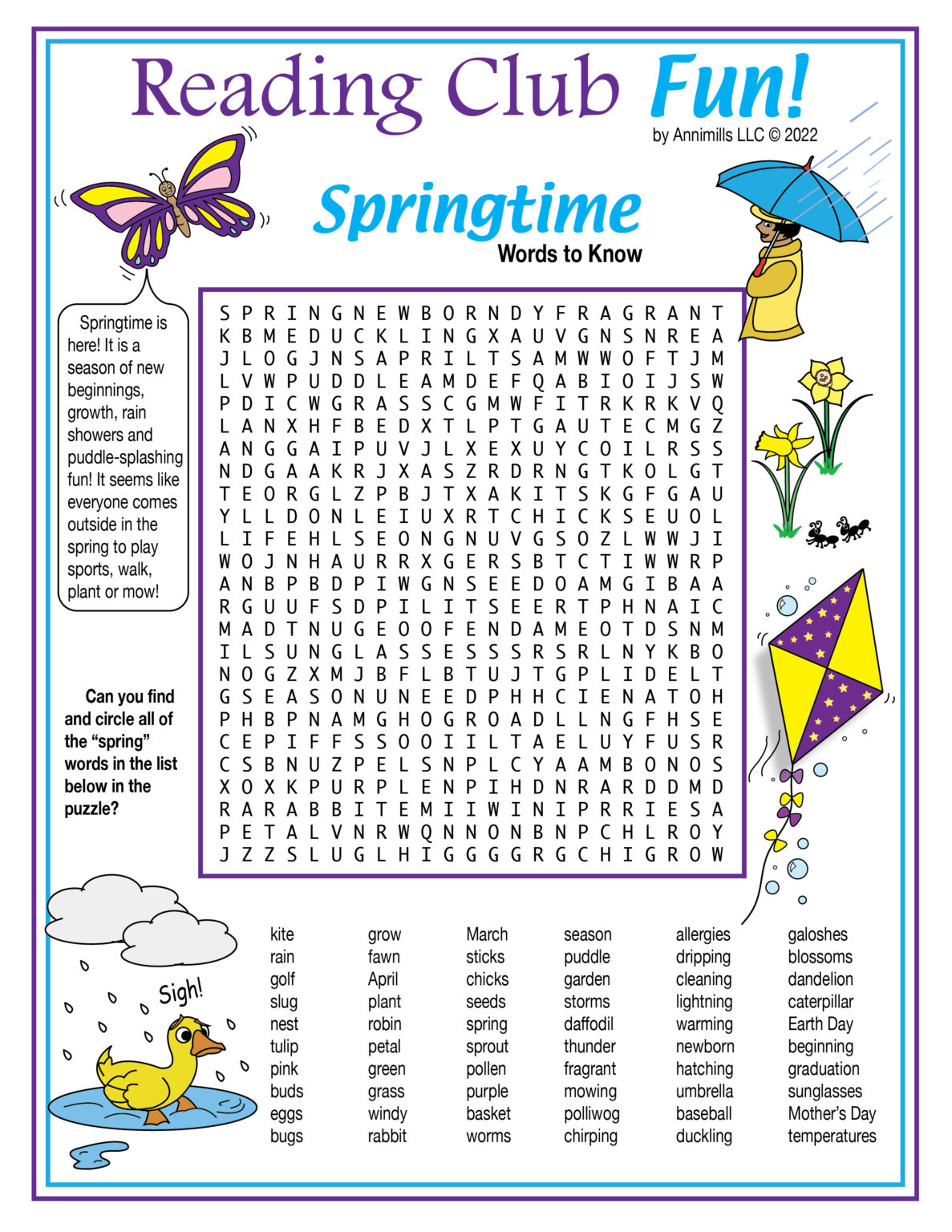 Spring Bingo Vocabulary Game (25 Boards) - Made By Teachers