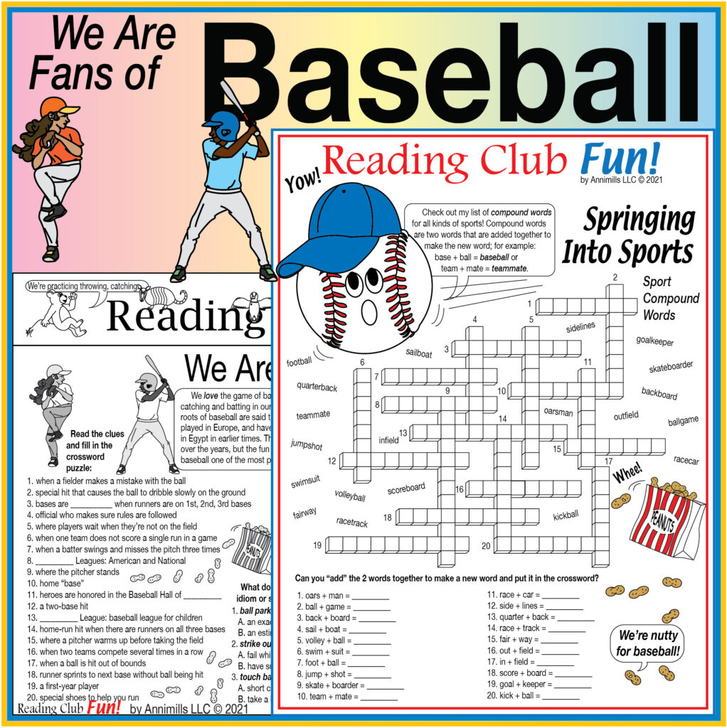 Baseball and Spring Sports Printable Puzzles Set - Made By Teachers