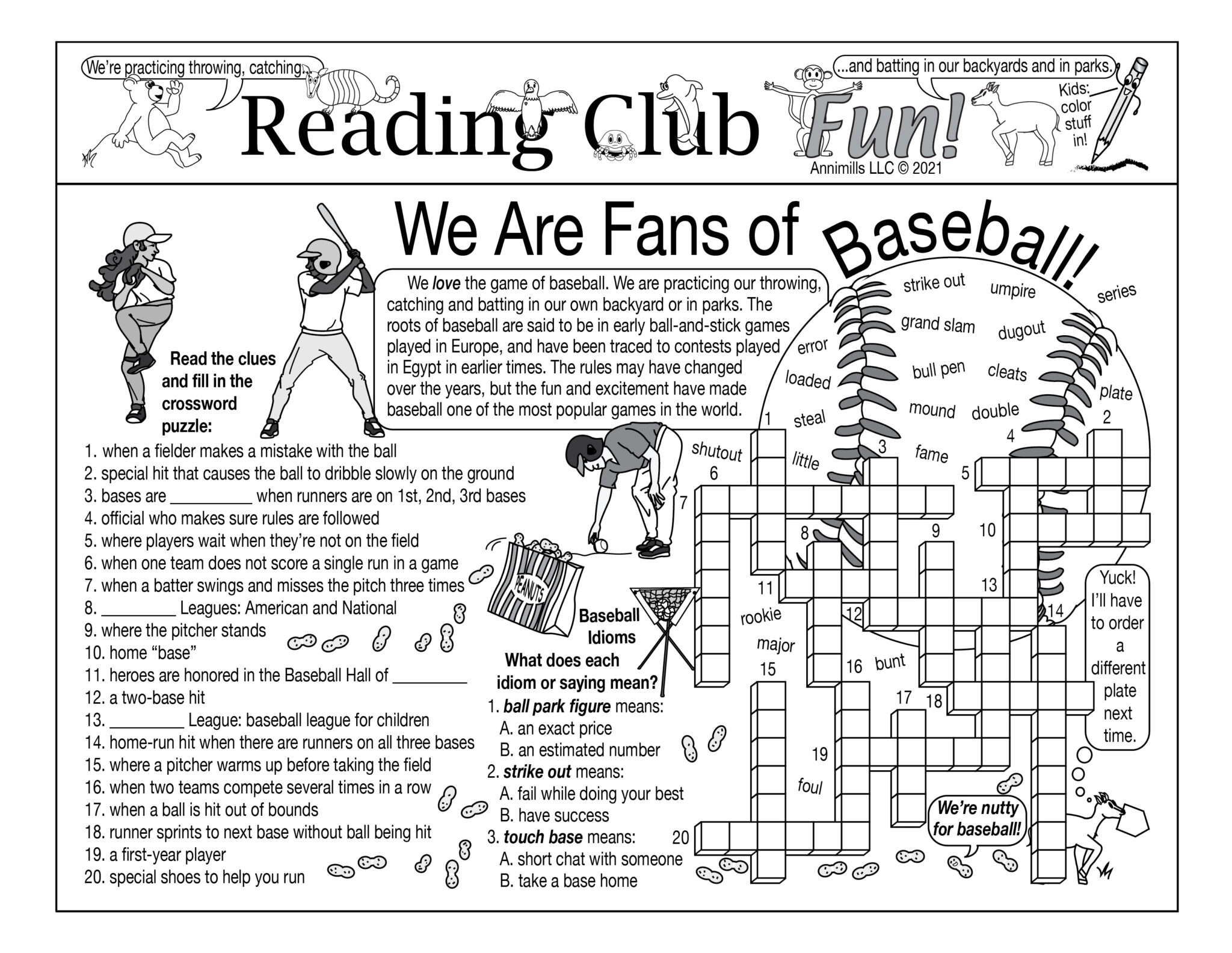 Baseball and Spring Sports Printable Puzzles Set - Made By Teachers
