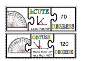 Angle Puzzle Cards - Made By Teachers