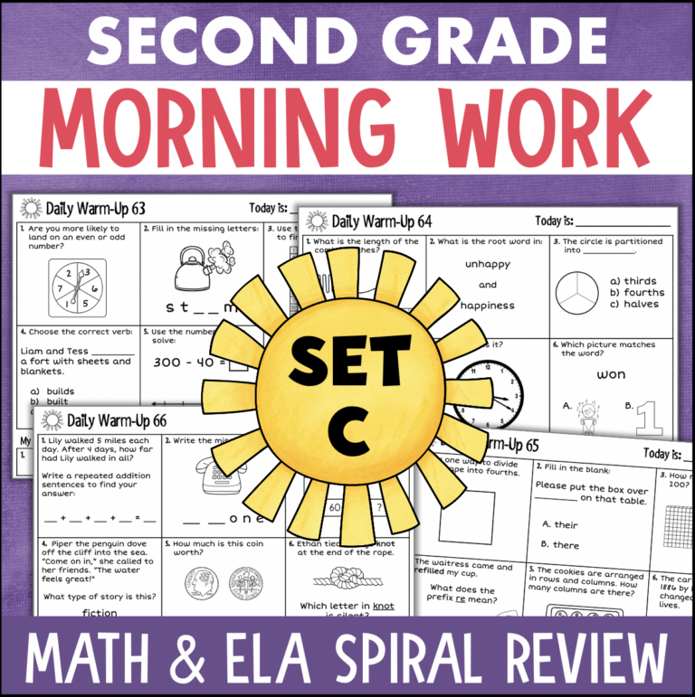 2nd Grade Morning Work SET 2 Daily ELA & Math - Made By Teachers