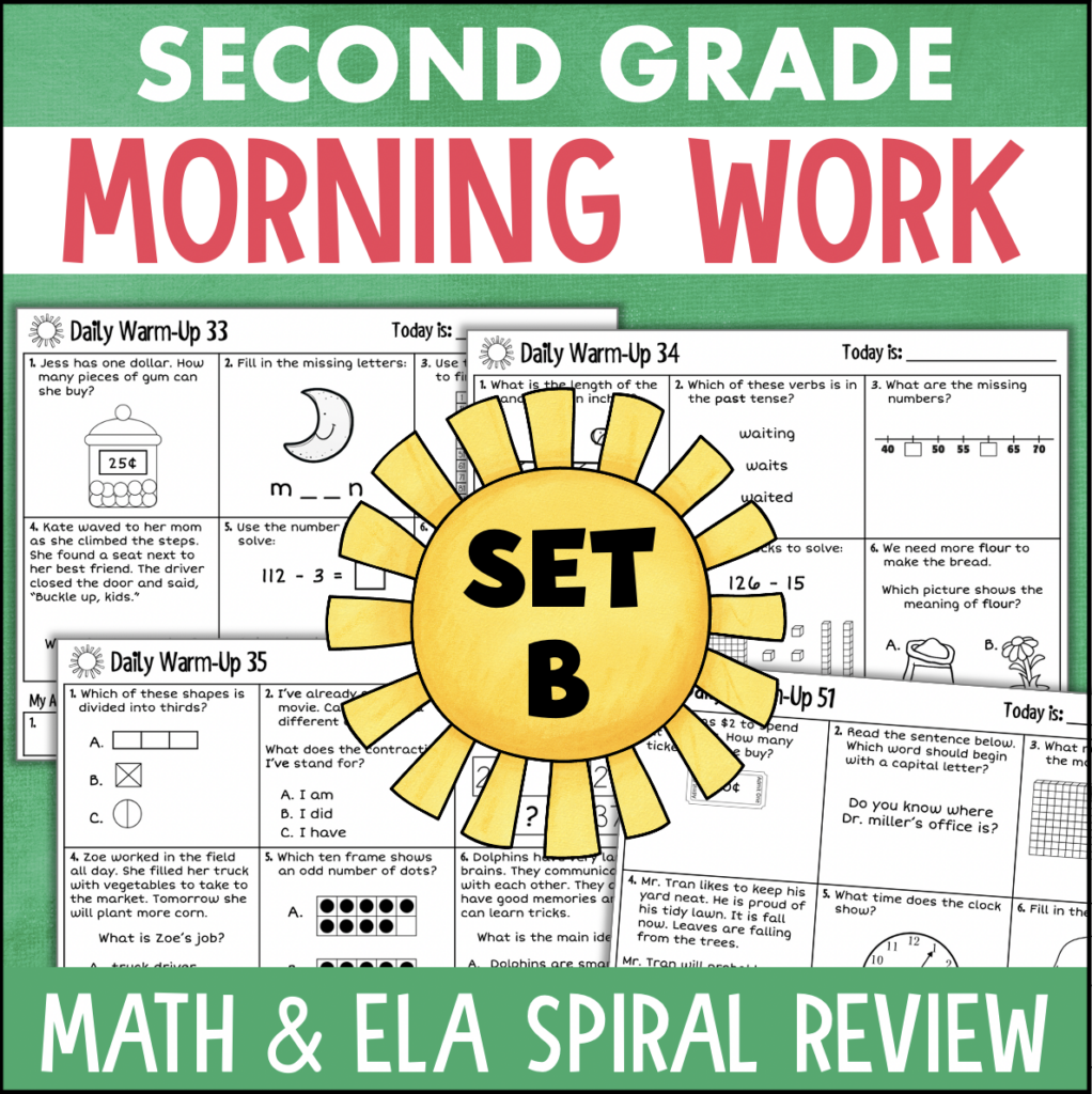 2nd Grade Morning Work BUNDLE Daily Math & ELA - Made By Teachers