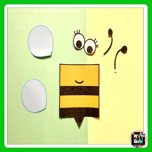 Spring Bees 2D Shapes Craft | April Craft | Made By Teachers