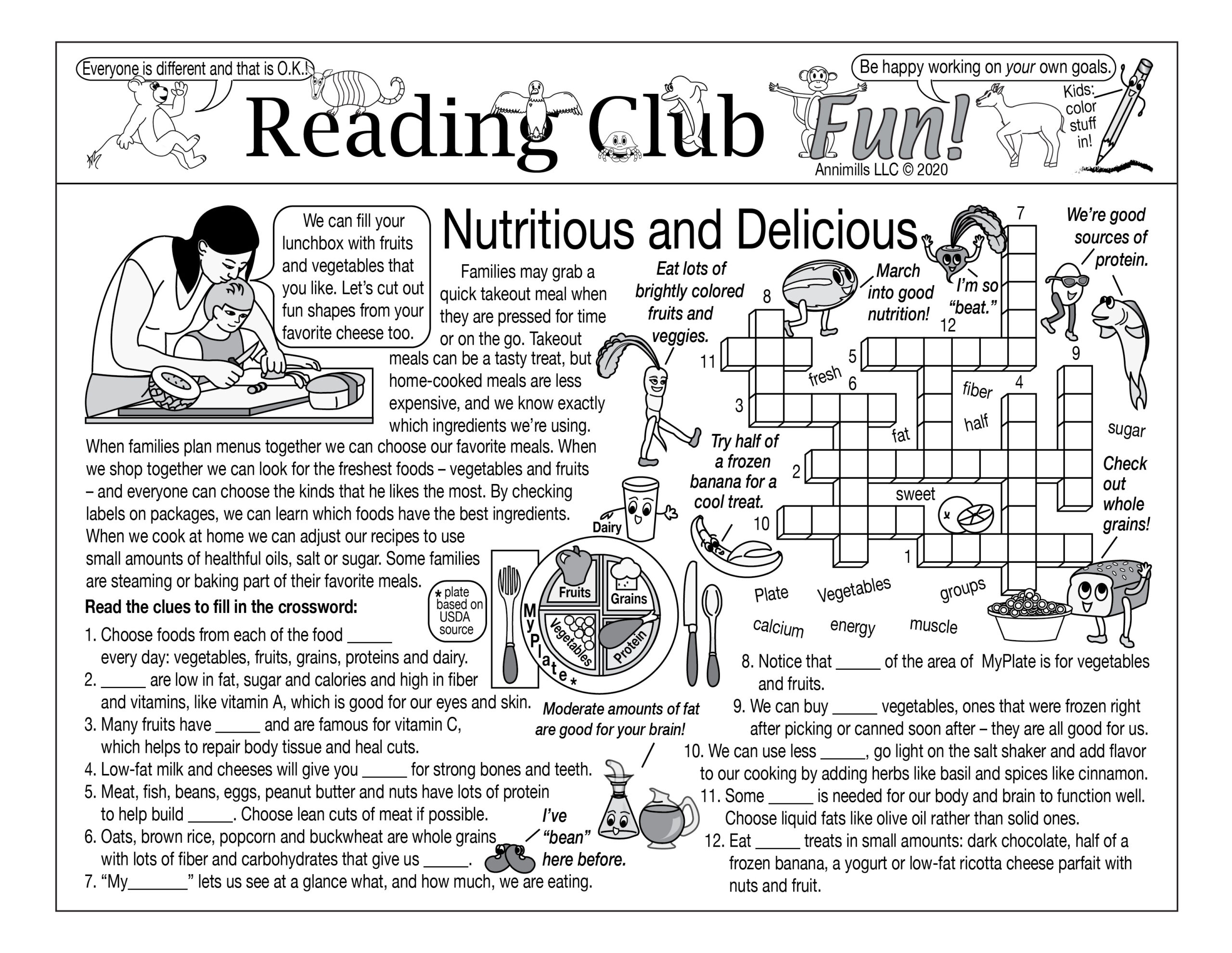 Nutrition, Exercise, Cooking Printable Puzzles | Made By Teachers