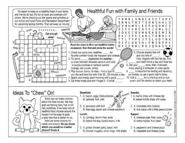 Nutrition, Exercise, Cooking Printable Puzzles | Made By Teachers