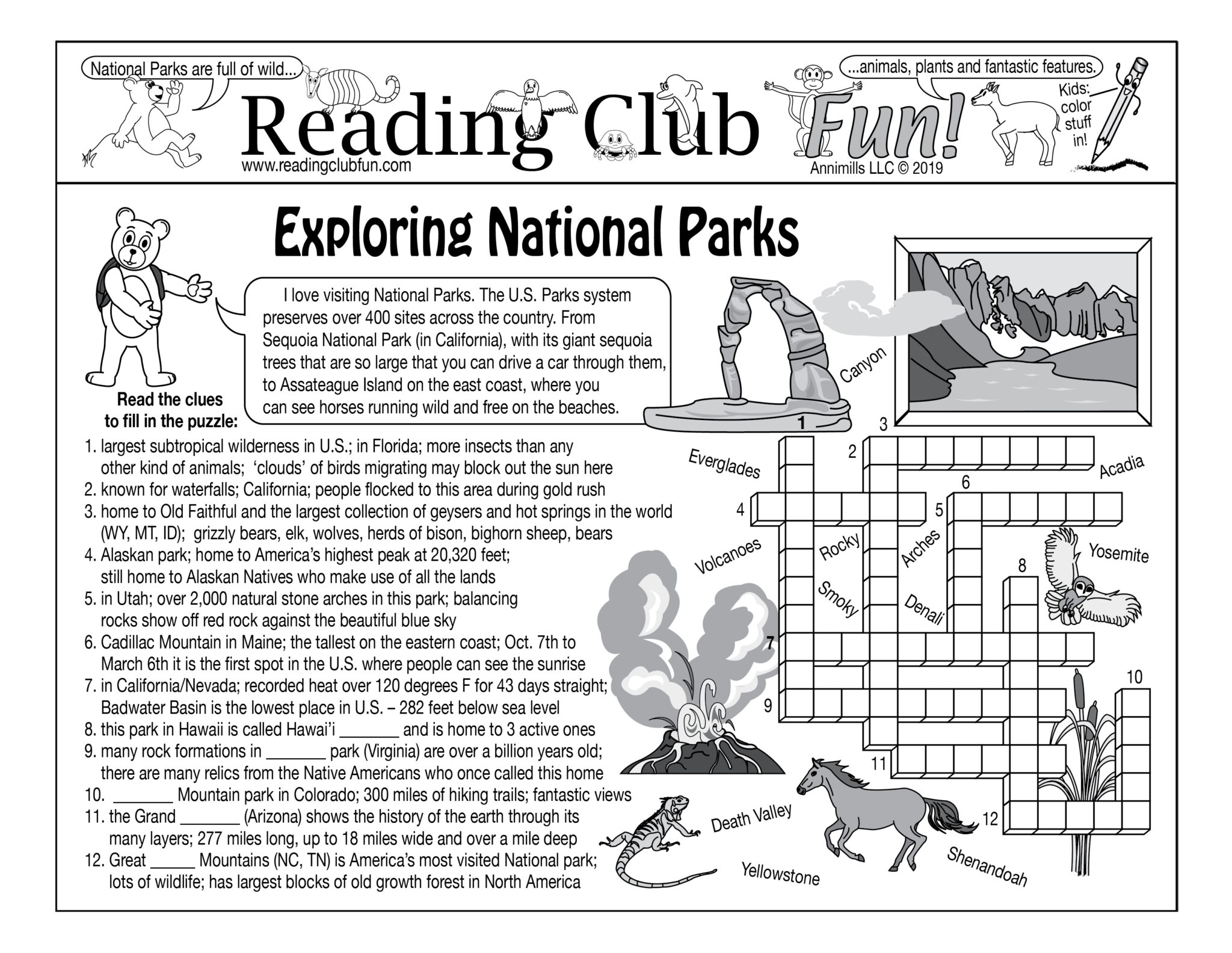 National Parks Printable Puzzle Activity Set - Made By Teachers