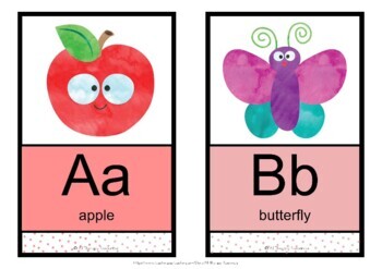 Alphabet Watercolor Flash Cards - Made By Teachers