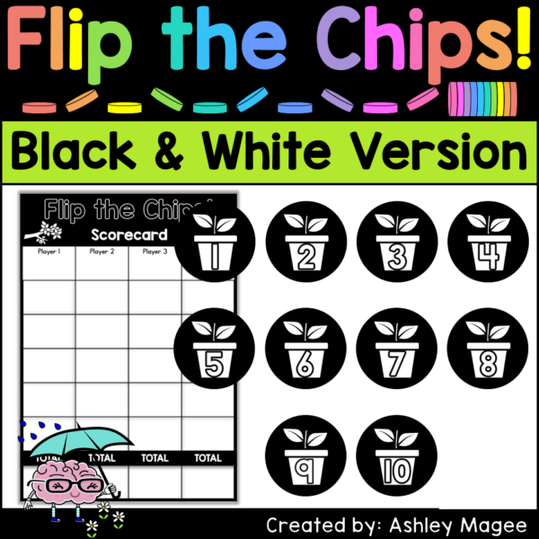 Flip the Chips Spring Addition Math Game Center | Made By Teachers