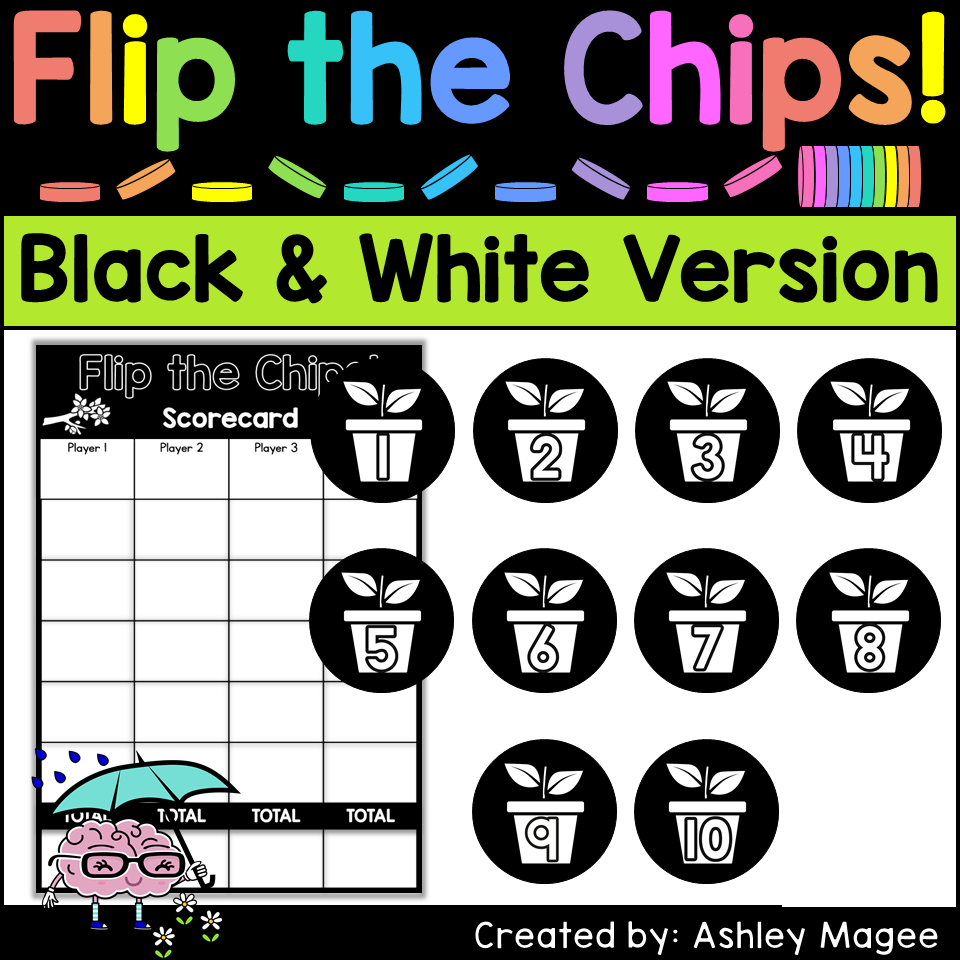Flip the Chips Spring Addition Math Game Center | Made By Teachers