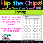 Flip the Chips Spring Addition Math Game Center | Made By Teachers