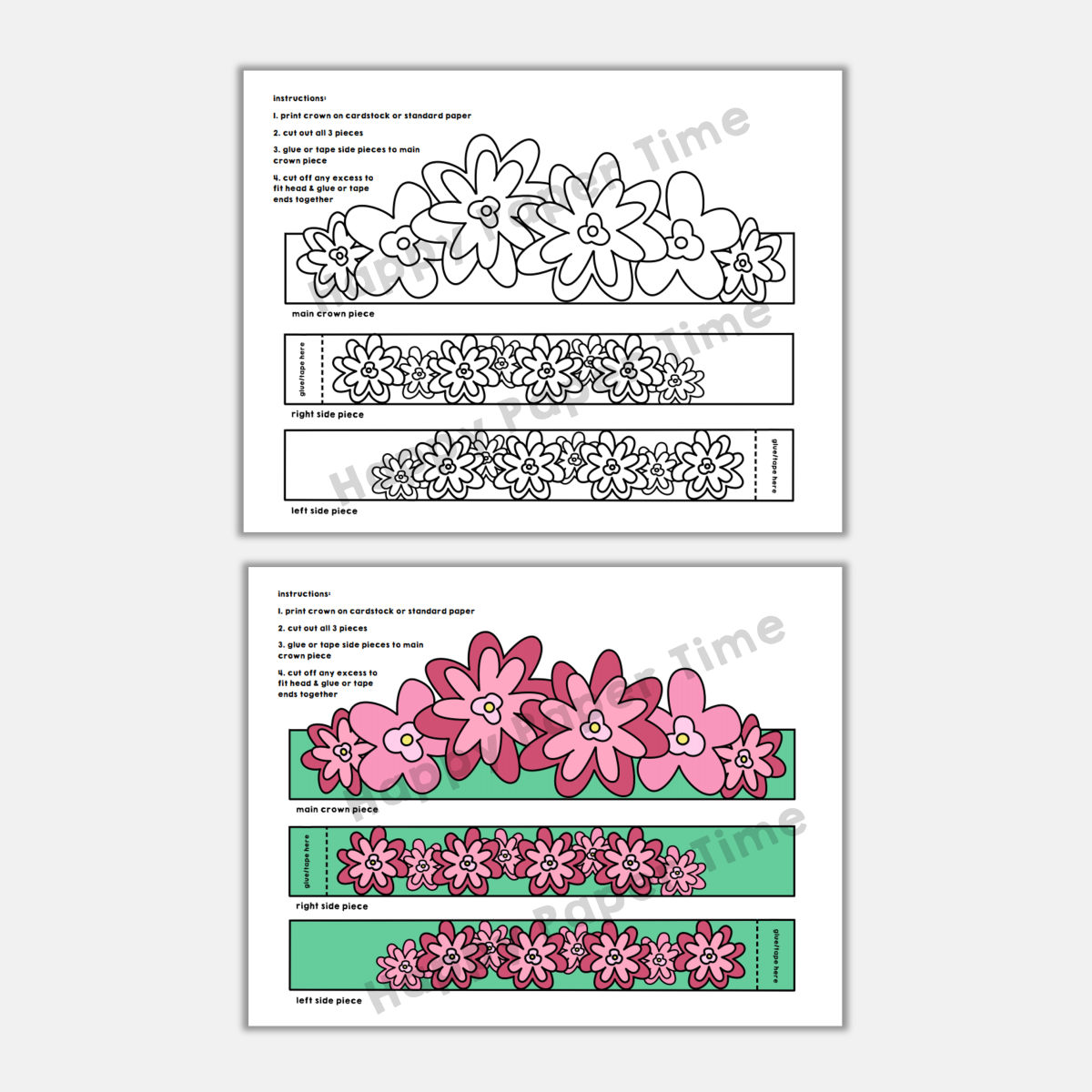 Flowers Paper Crowns Costume Craft Activity | Made By Teachers