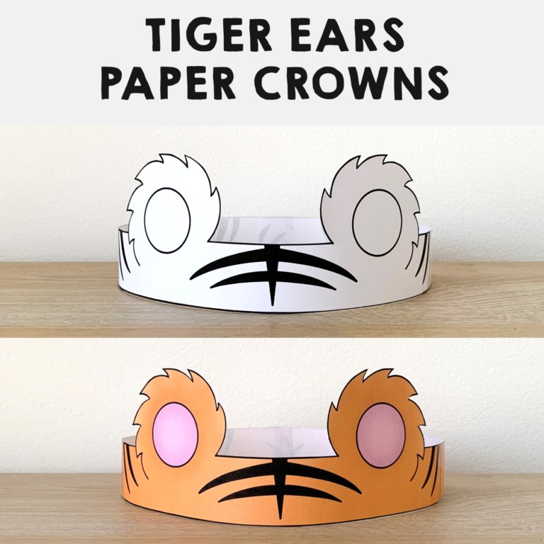 Wolf Paper Crown Printable Coloring Craft - Made By Teachers