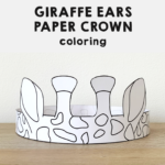 Giraffe Ears Paper Crown Printable Coloring Craft | Made By Teachers