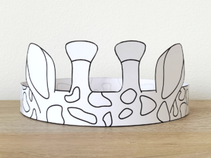 Giraffe Ears Paper Crown Printable Coloring Craft | Made By Teachers