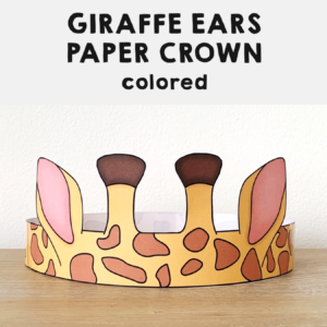Giraffe Ears Paper Crown Printable Costume Craft | Made By Teachers