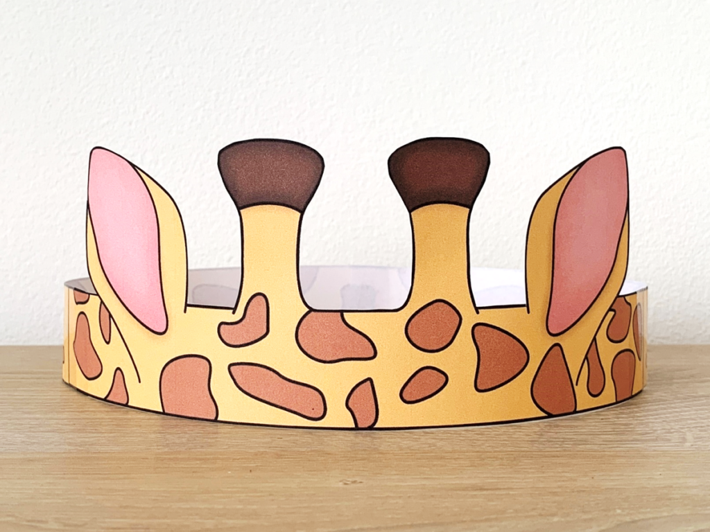 Giraffe Ears Paper Crown Printable Costume Craft | Made By Teachers