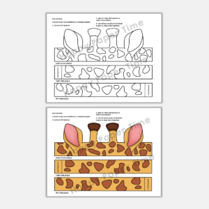 Giraffe Ears Paper Crowns Printable Coloring Craft | Made By Teachers