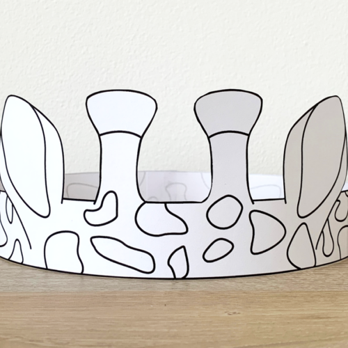 Giraffe Ears Paper Crowns Printable Coloring Craft | Made By Teachers