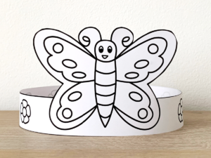 Butterfly Paper Crown Printable Coloring Craft - Made By Teachers
