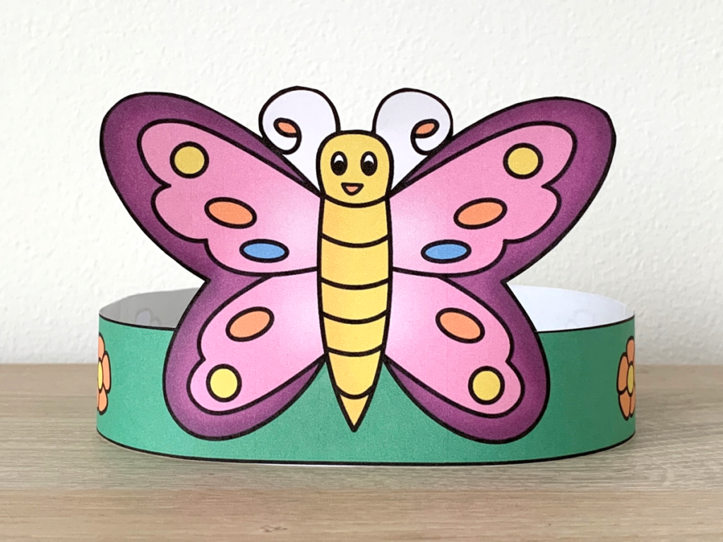Butterfly Paper Crown Printable Costume Craft | Made By Teachers