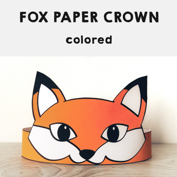 Fox Paper Crown Printable Costume Craft | Made By Teachers