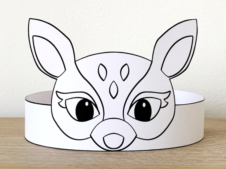 Deer Paper Crown Printable Coloring Craft | Made By Teachers
