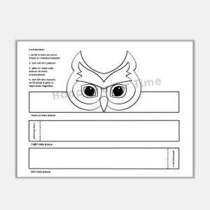 Owl Paper Crown Printable Coloring Craft - Made By Teachers