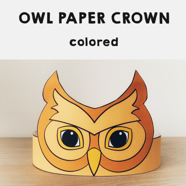 Owl Paper Crown Printable Costume Craft | Made By Teachers