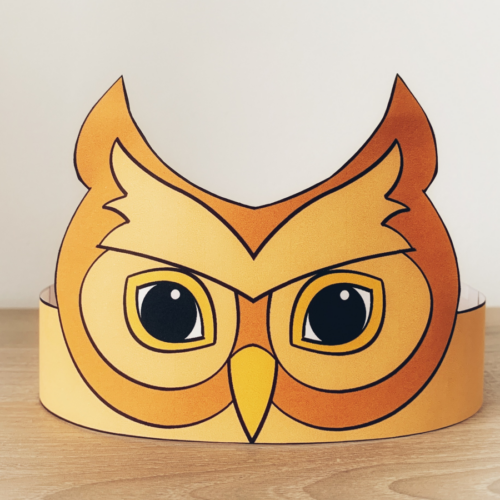 Owl Paper Crown Printable Costume Craft | Made By Teachers