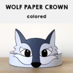 Wolf Paper Crowns Printable Coloring Craft - Made By Teachers