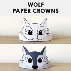 Wolf Paper Crowns Printable Coloring Craft - Made By Teachers