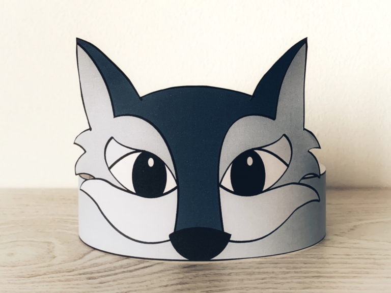 Wolf Paper Crowns Printable Coloring Craft - Made By Teachers