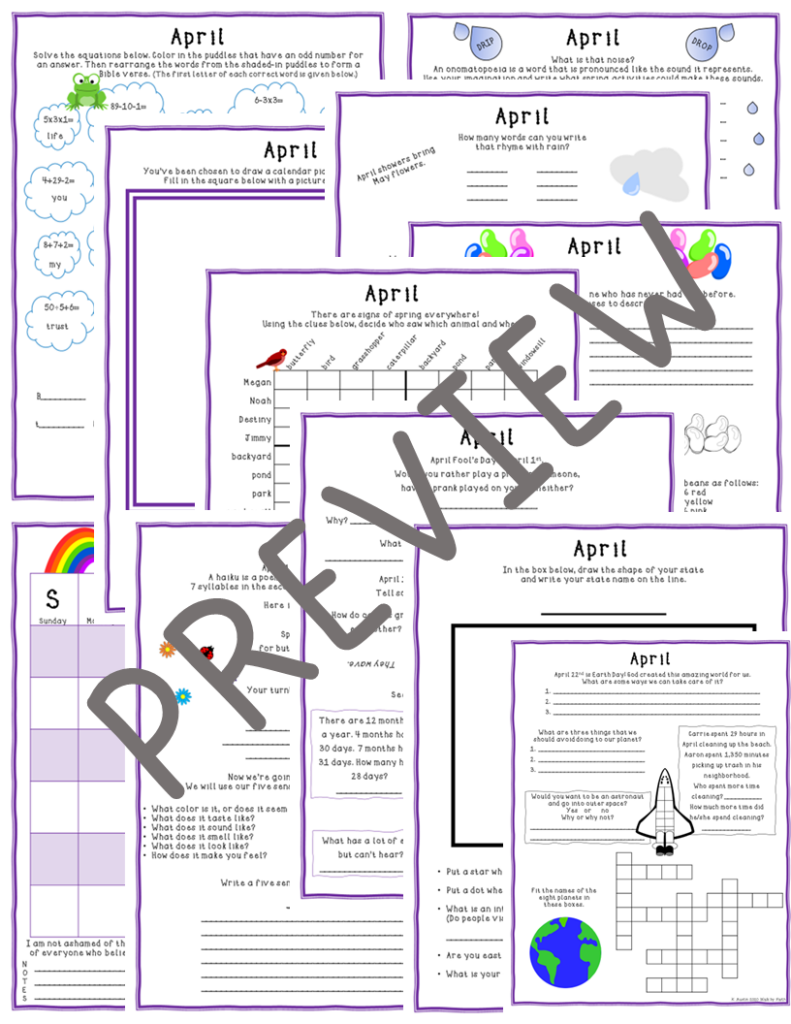 April Activity Pack - Made By Teachers