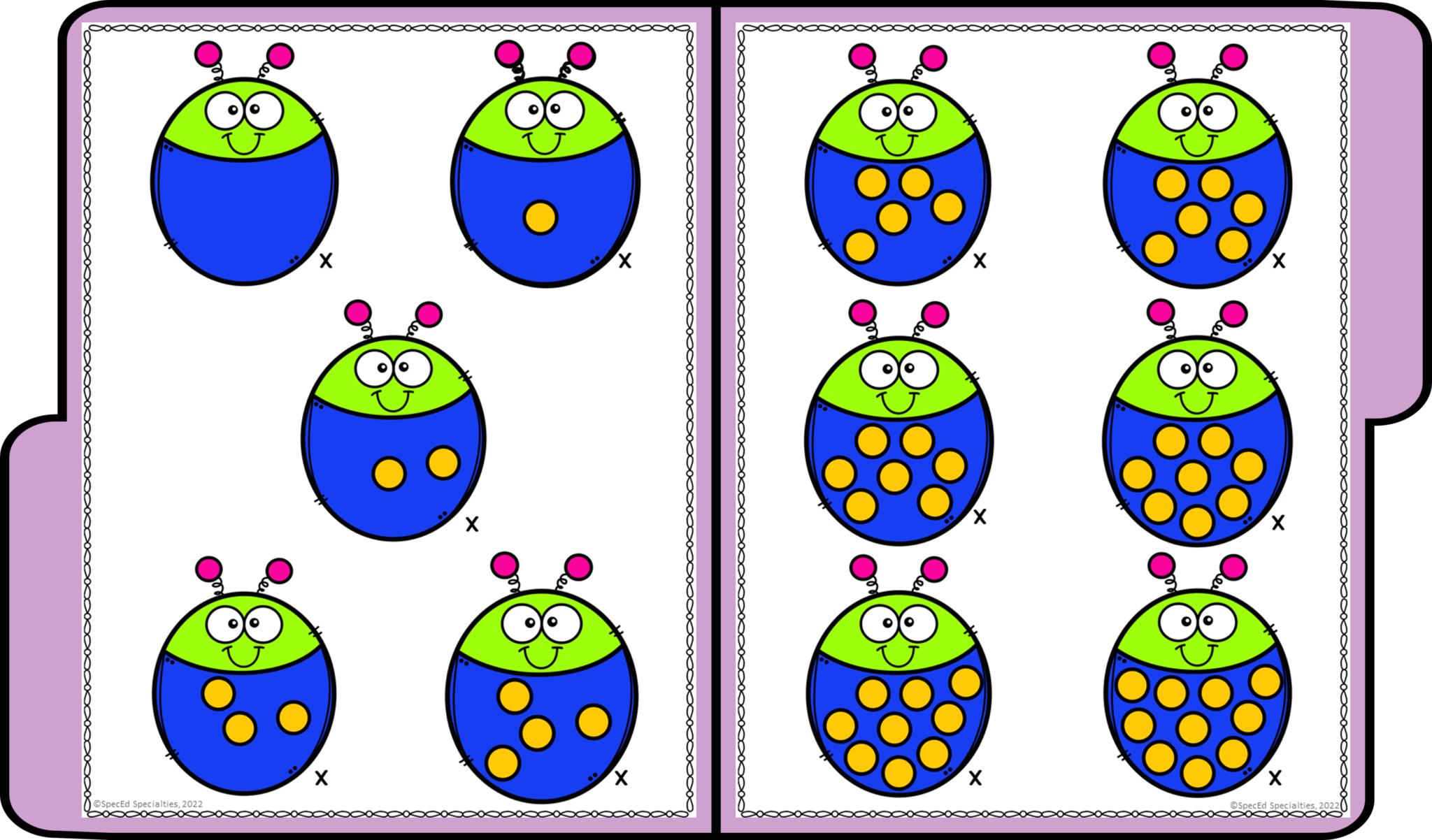 May Flowers and Bugs File Folders - Made By Teachers