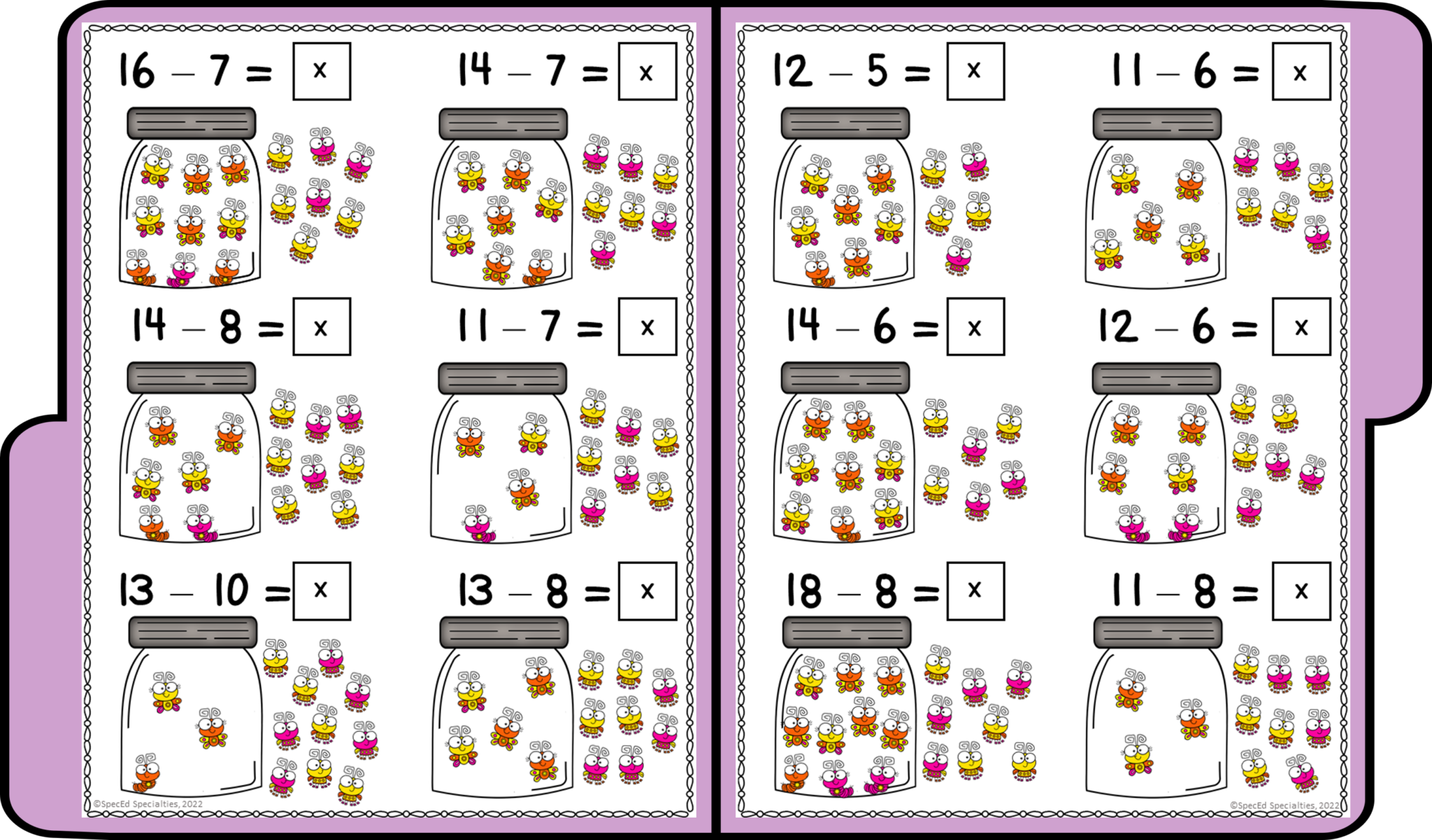 May Flowers and Bugs File Folders - Made By Teachers