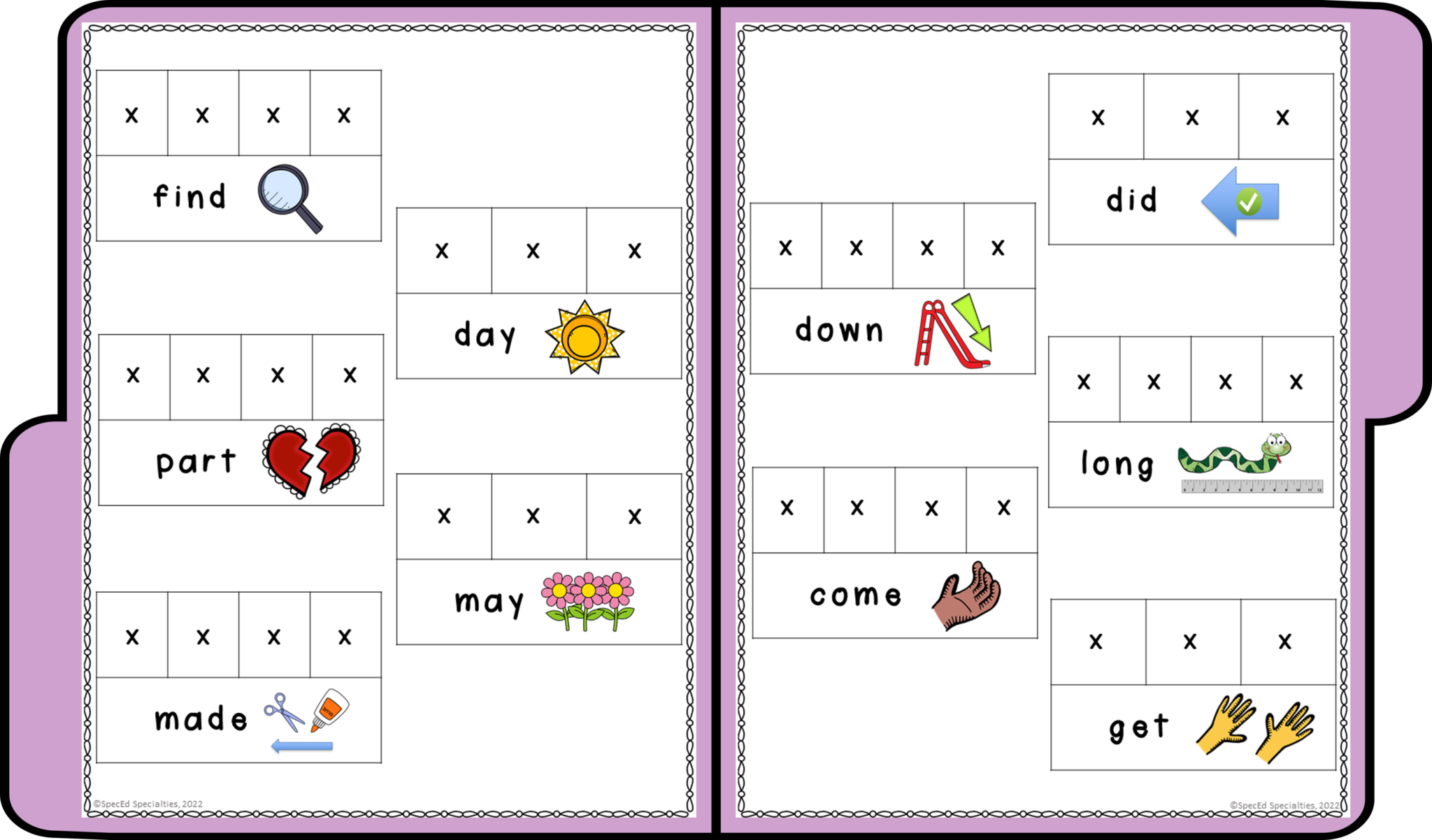 May Flowers and Bugs File Folders - Made By Teachers