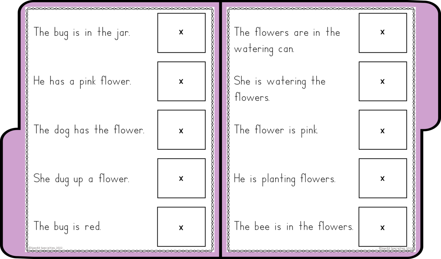 May Flowers and Bugs File Folders | Made By Teachers