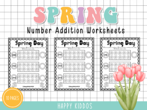 Number Addition Worksheets (Spring) | Made By Teachers
