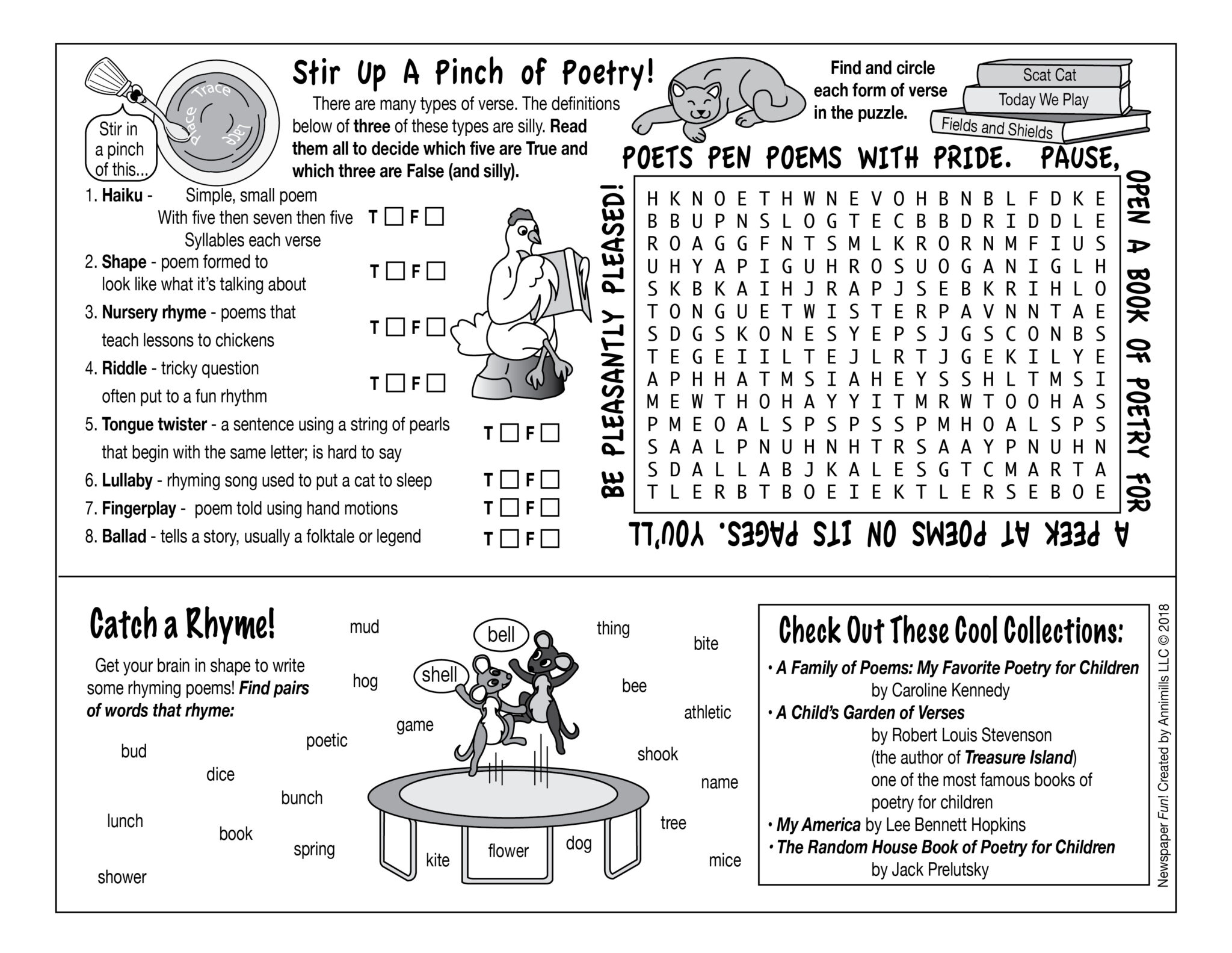 Poets and Poetry Printable Puzzle Set - Made By Teachers