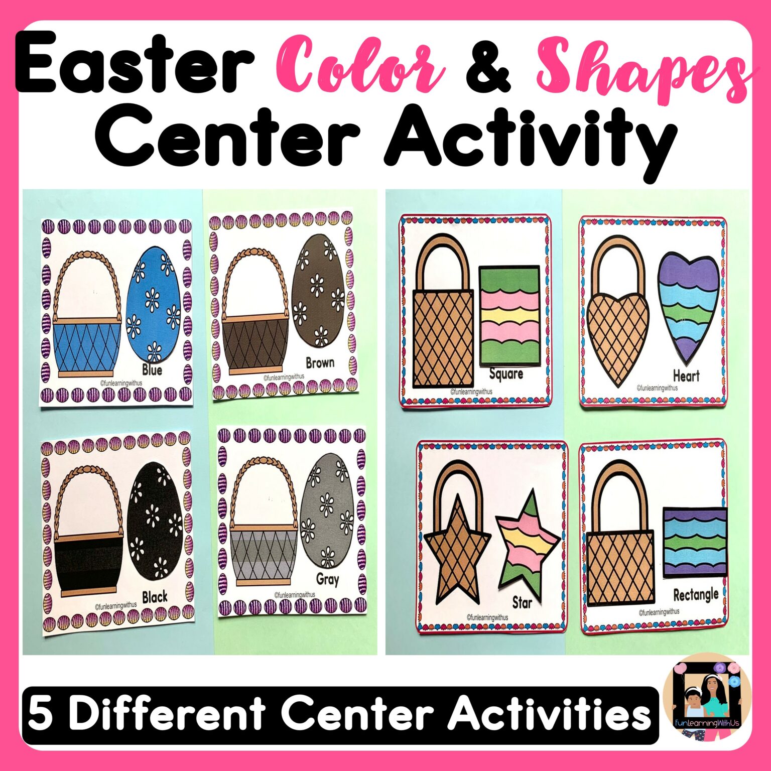 Easter Color & Shapes Centers for Preschool, Pre-K - Made By Teachers