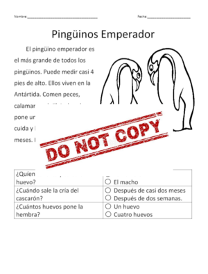 Lectura Pingüinos Emperador 02 - Made By Teachers