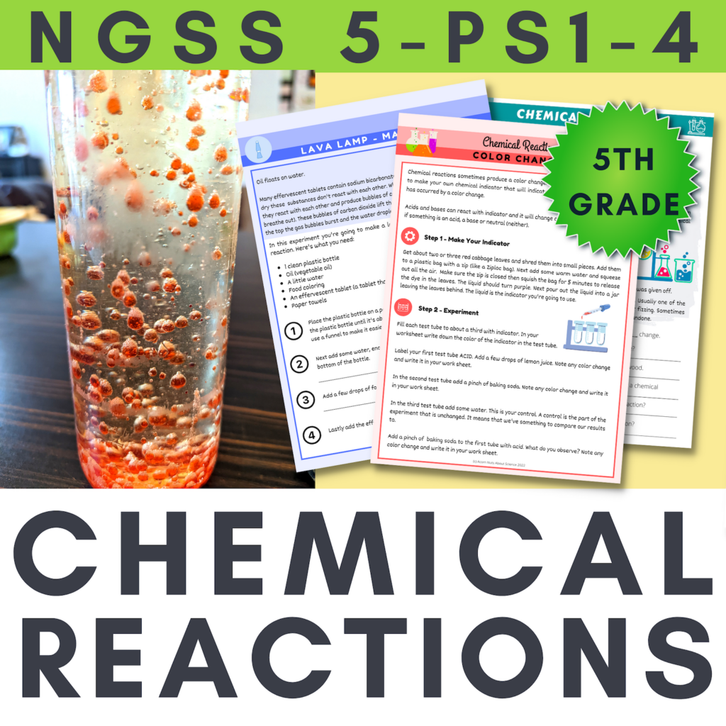 5th Grade Chemical Reactions NGSS 5-PS1-4 | Made By Teachers
