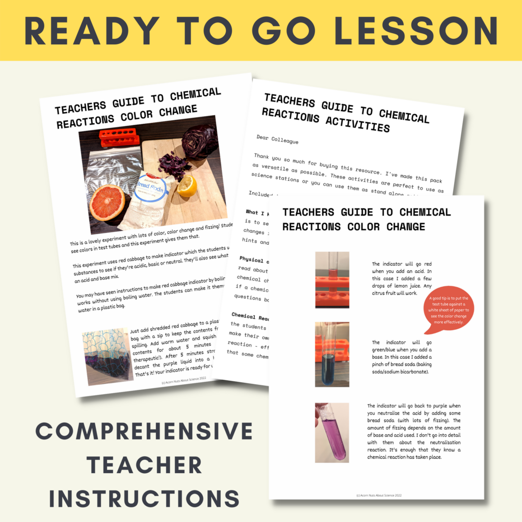 5th Grade Chemical Reactions NGSS 5-PS1-4 | Made By Teachers