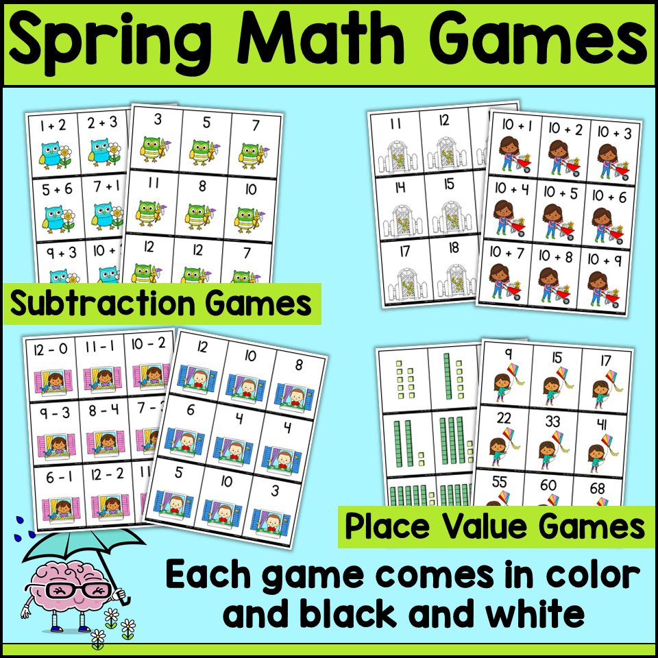 Spring Card Games: 13 Games for Math Centers | Made By Teachers