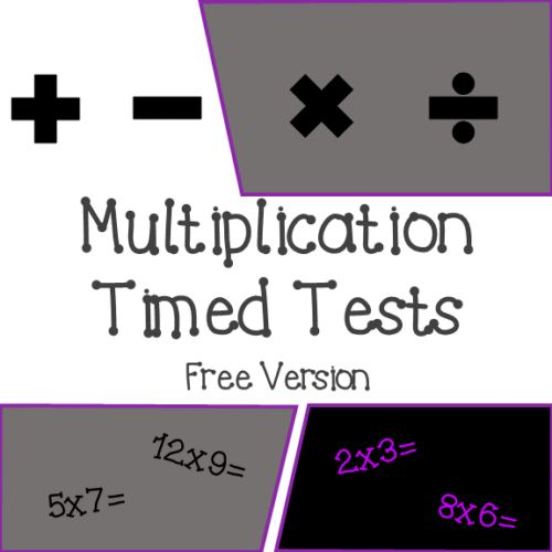 Free Multiplication Timed Tests - Made By Teachers