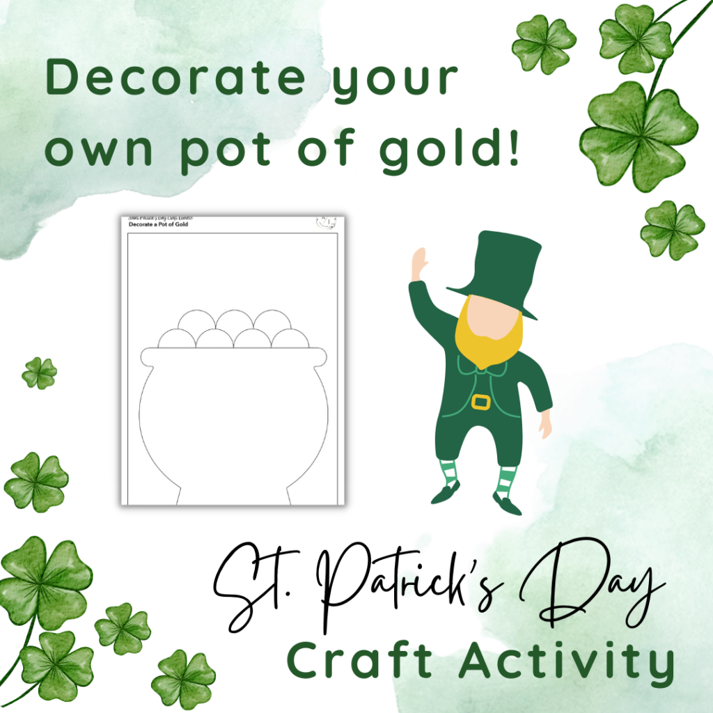St Patrick’s Day - Color in a Pot of Gold | Made By Teachers