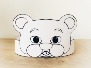 Bear Paper Crown Printable Coloring Craft - Made By Teachers