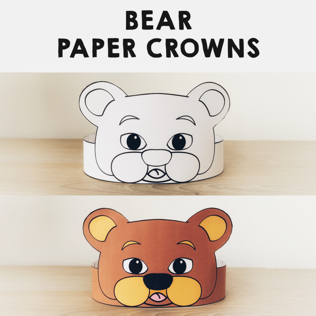 Bear Paper Crowns Printable Coloring Craft | Made By Teachers