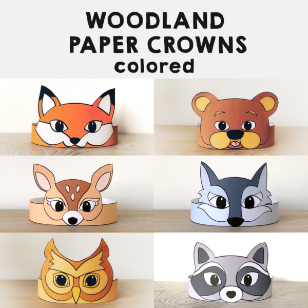Woodland Animals Paper Crowns Costume Craft | Made By Teachers