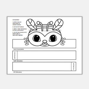 Bee Paper Crown Printable Coloring Craft | Made By Teachers